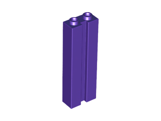 Деталь Lego Brick, Modified 1 x 2 x 5 with Channel 88393 Dark Purple U