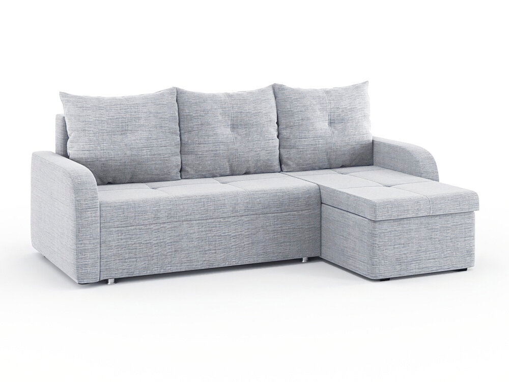 Угловой диван "Мини Люкс" рогожка дрим лайт грей