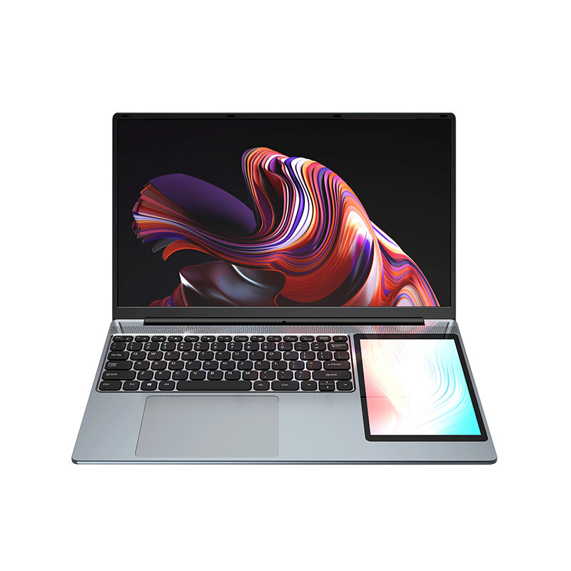 15.6-дюймовый ноутбук с сенсорным экраном и двойным дисплеем на процессоре Intel N100 – для учебы, офиса и графического дизайна