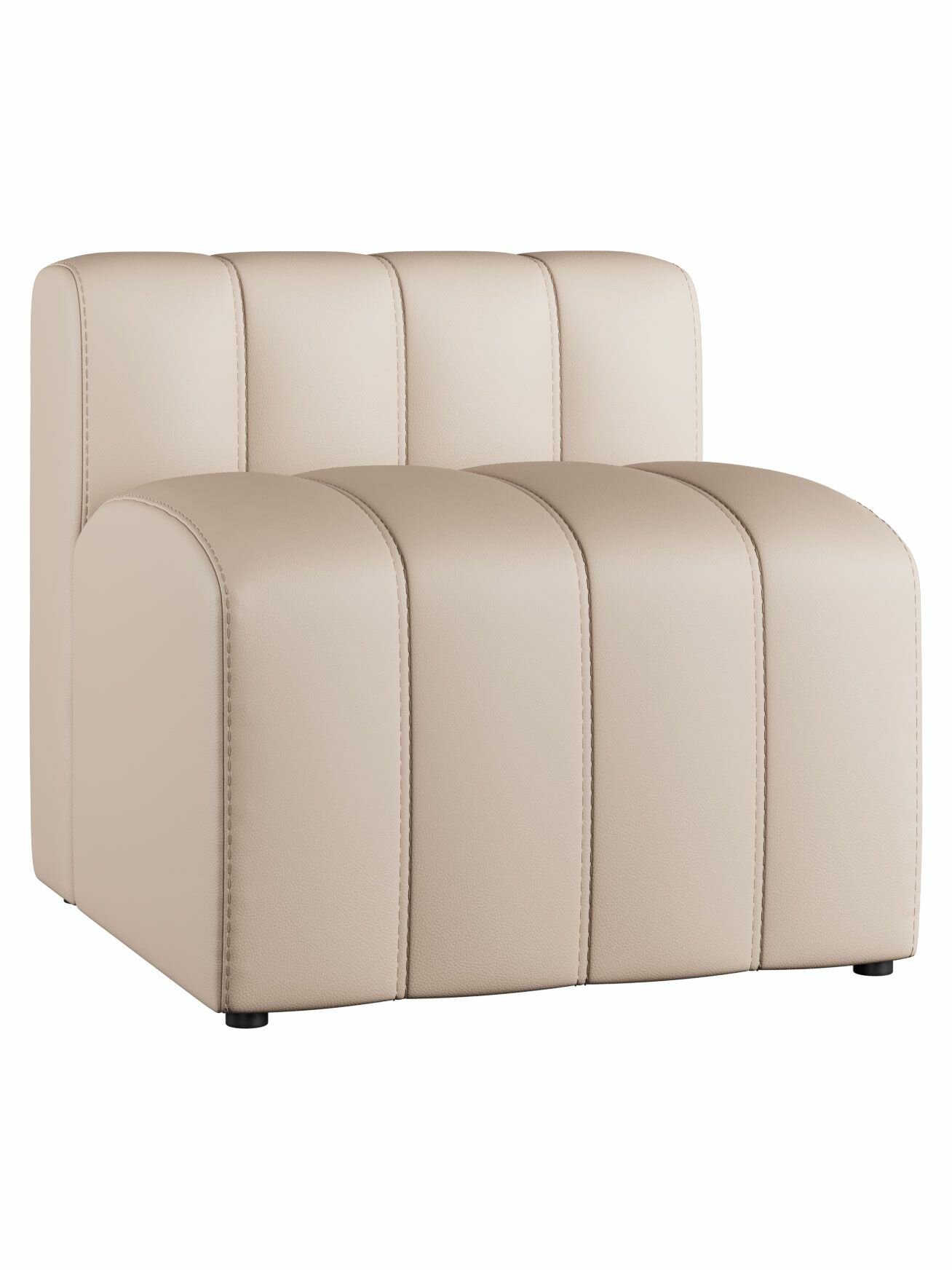 Кухонный диван, уголок Эра, с мягким сиденьем, со спинкой, 67х70х67 см, Крем, экокожа