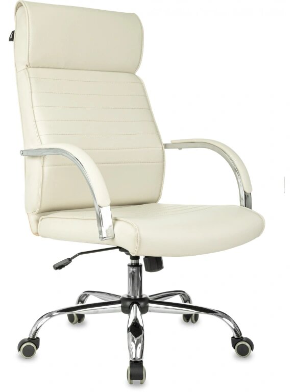 Кресло руководителя Бюрократ T-8010SL, обивка: эко. кожа, цвет: слоновая кость (T-8010SL/IVORY)