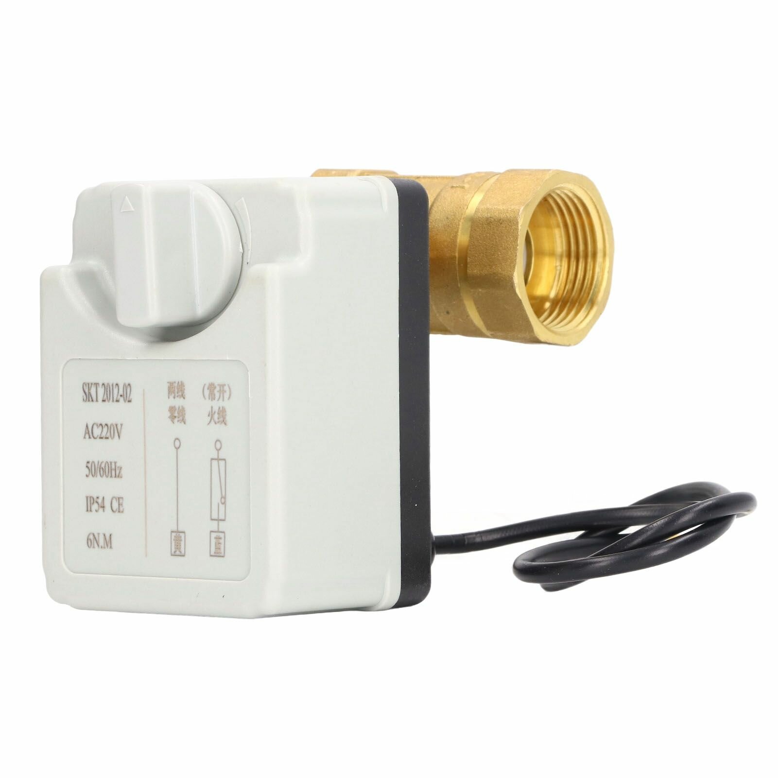 Электрокран DN25 220В нормально открытый с ручным управлением