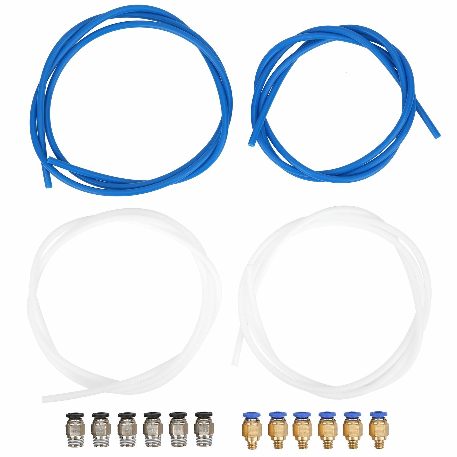 4 шт. трубки PTFE, 6 шт. коннектор PC4M6, 6 шт. коннектор PC4M10, аксессуары для 3Dпринтера
