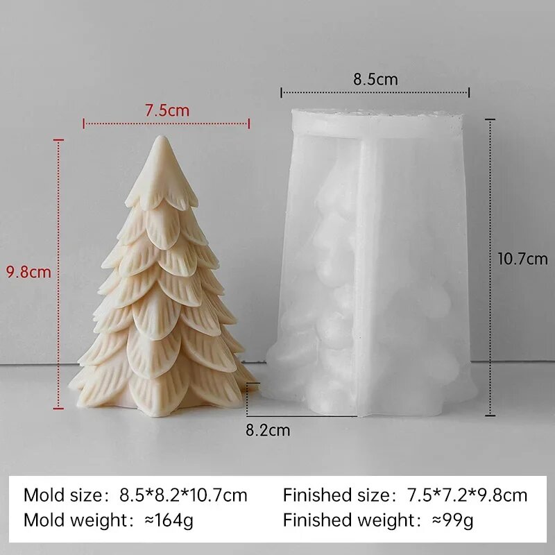 Форма для свечей Силикон Рождественская елка J-5169