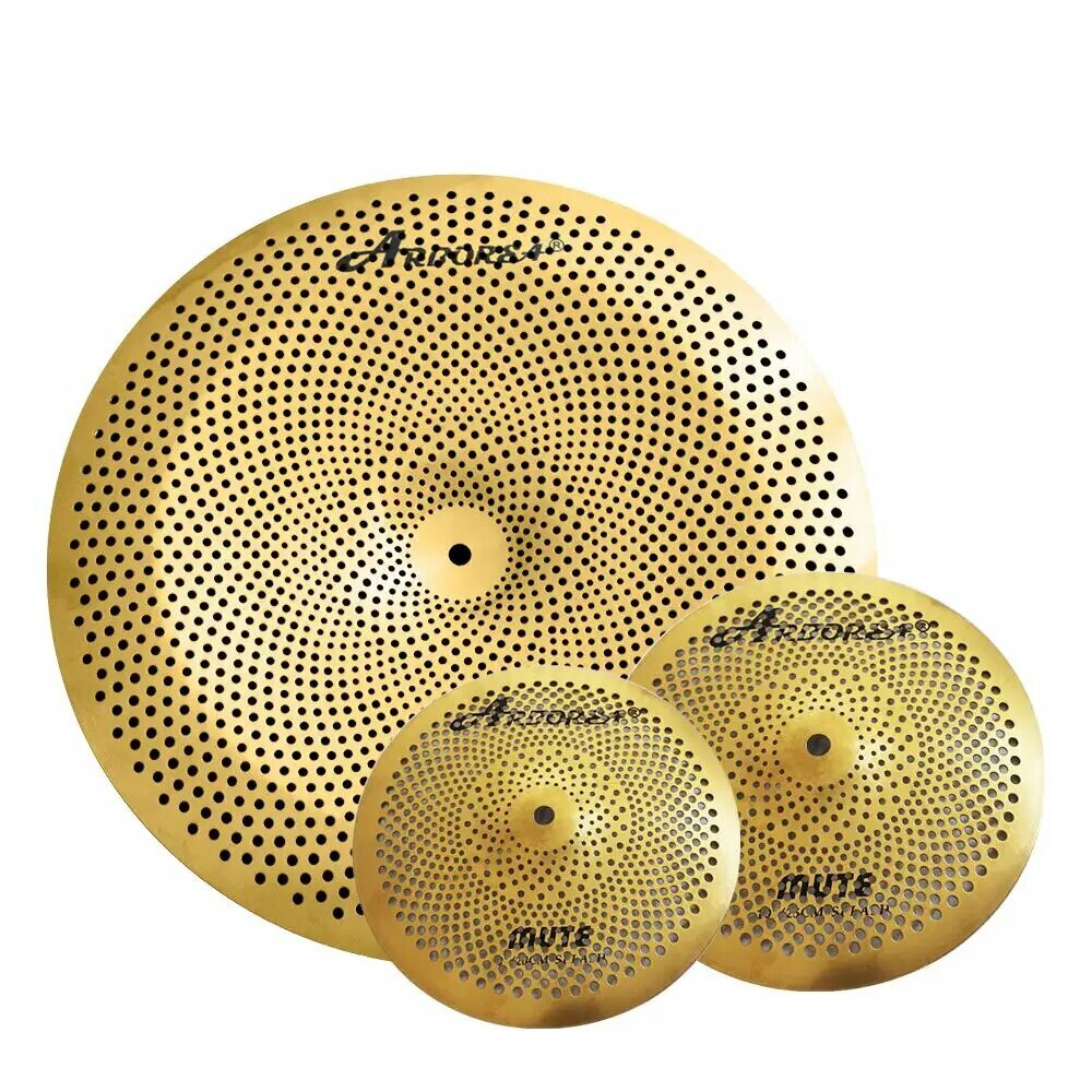 Арборея Бесшумные тарелки для ударной установки 3 шт. Golden