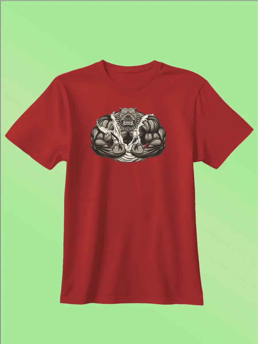 Футболка бодибилдинг питбуль