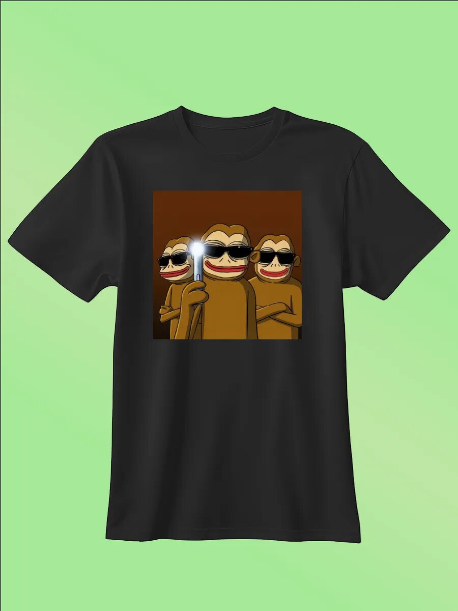 Футболка лягушка пепе люди в черном