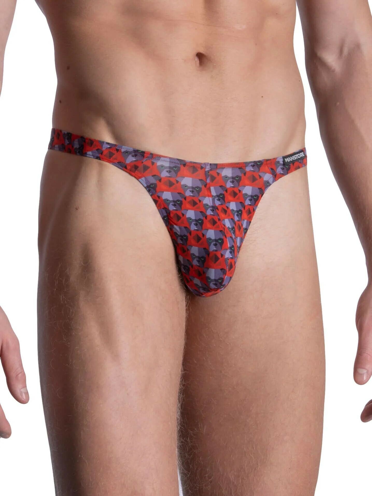 Трусы-стринги "M2108 - Tower String Dogs" / Manstore / Красный / Размер M
