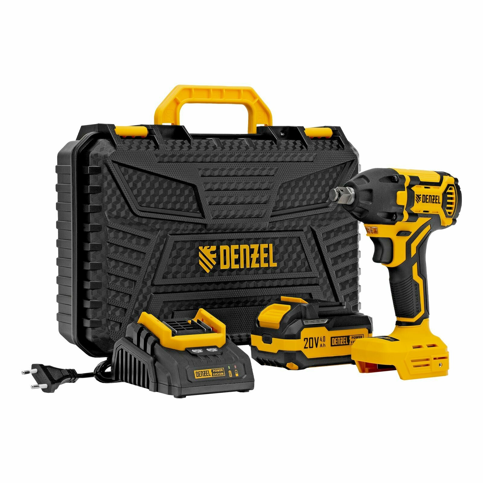 Гайковерт ударный аккумуляторный бесщеточный CIWH-BL-20-350 20 В Denzel 26520