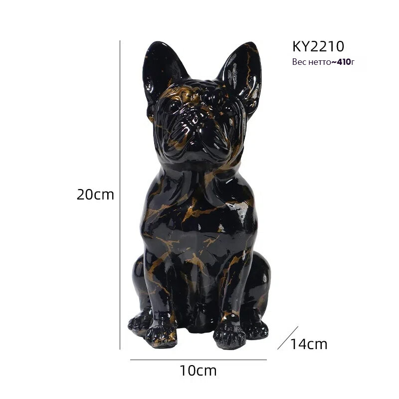 Украшение декоративное Fadou , смола, черно-золотое, 22х11х15 см