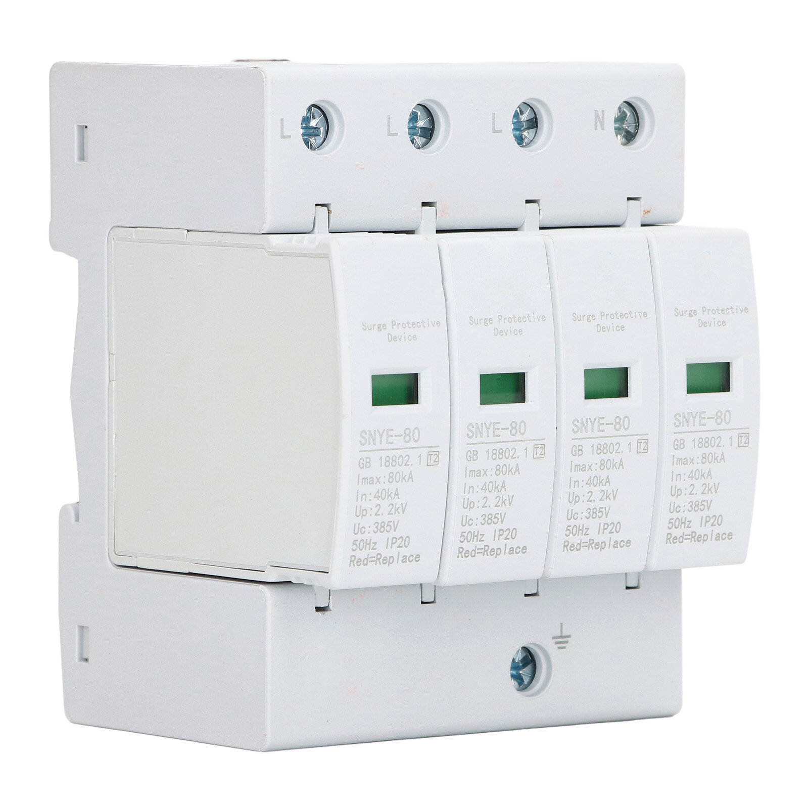 Устройство защиты от перенапряжения 80KA Устройство защиты от перенапряжения в доме Быстрое реагирование Индикация неисправности Устройство защиты от перенапряжения 4P 385V