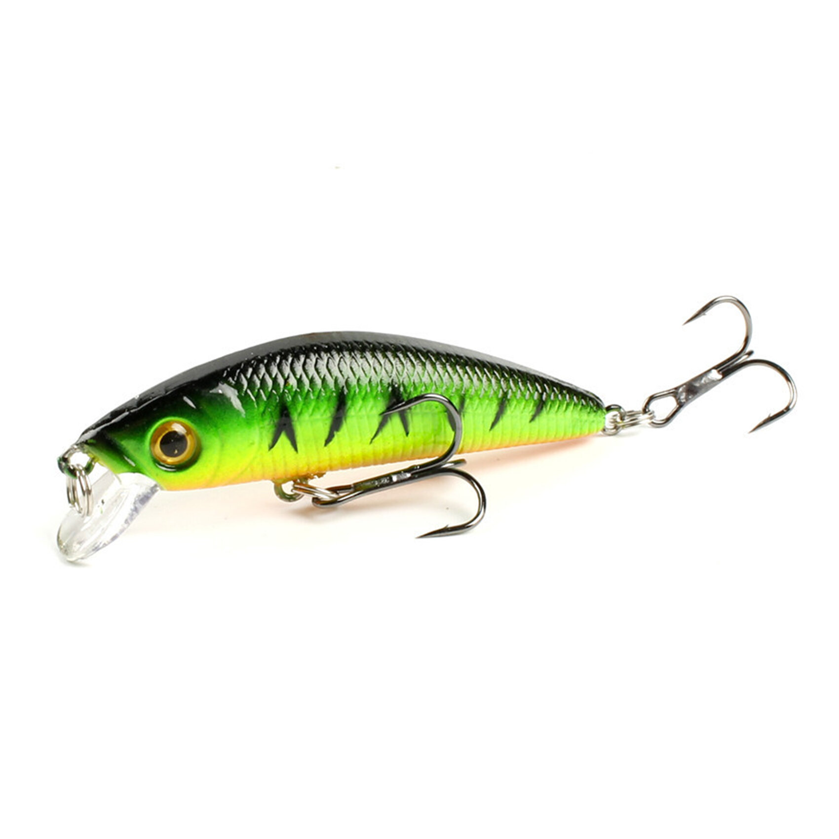 Приманка для рыбалки Hard Bass Bait Crankbait с 3D глазами и 6 крючками, цвет 1#/2#/3#/4#/5#/6#/7#/8#/9#/10#, размер 7см, глубина погружения 0.6-1.8м, количество 1шт, вес 8г, материал ABS + высокопрочный углеродистый сталь