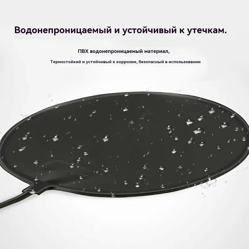 Нагреватель для поилки в курятнике, zimняя подставка, безопасность питевой воды, энергосбережение, простота в эксплуатации, подходит для всех домашних птиц, размер 15x15 см, мощность 20 Вт, материал силикон, черный цвет