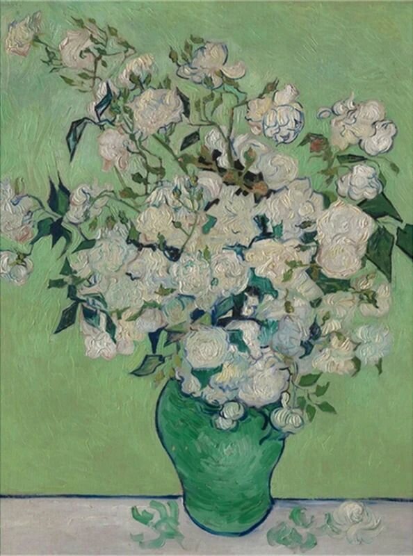 Алмазная картина "Ван Гог" алмазная огранка 40х50 см,40x50cm, белый