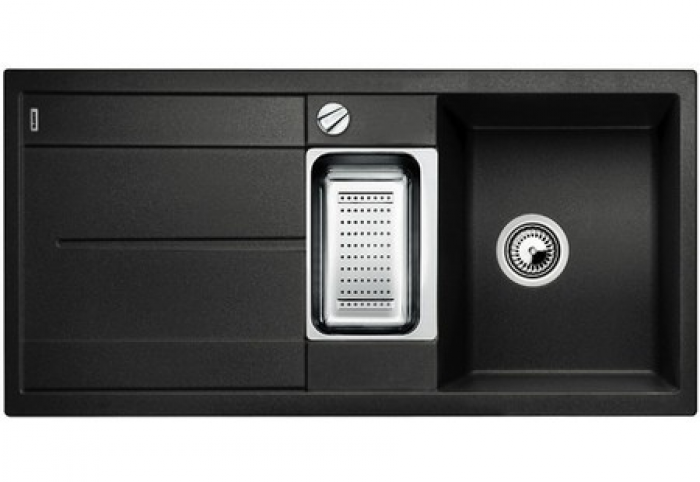 Мойка BLANCO METRA 6 S Silgranit PuraDur антрацит, с аксессуарами, с клапаном автоматом 513053