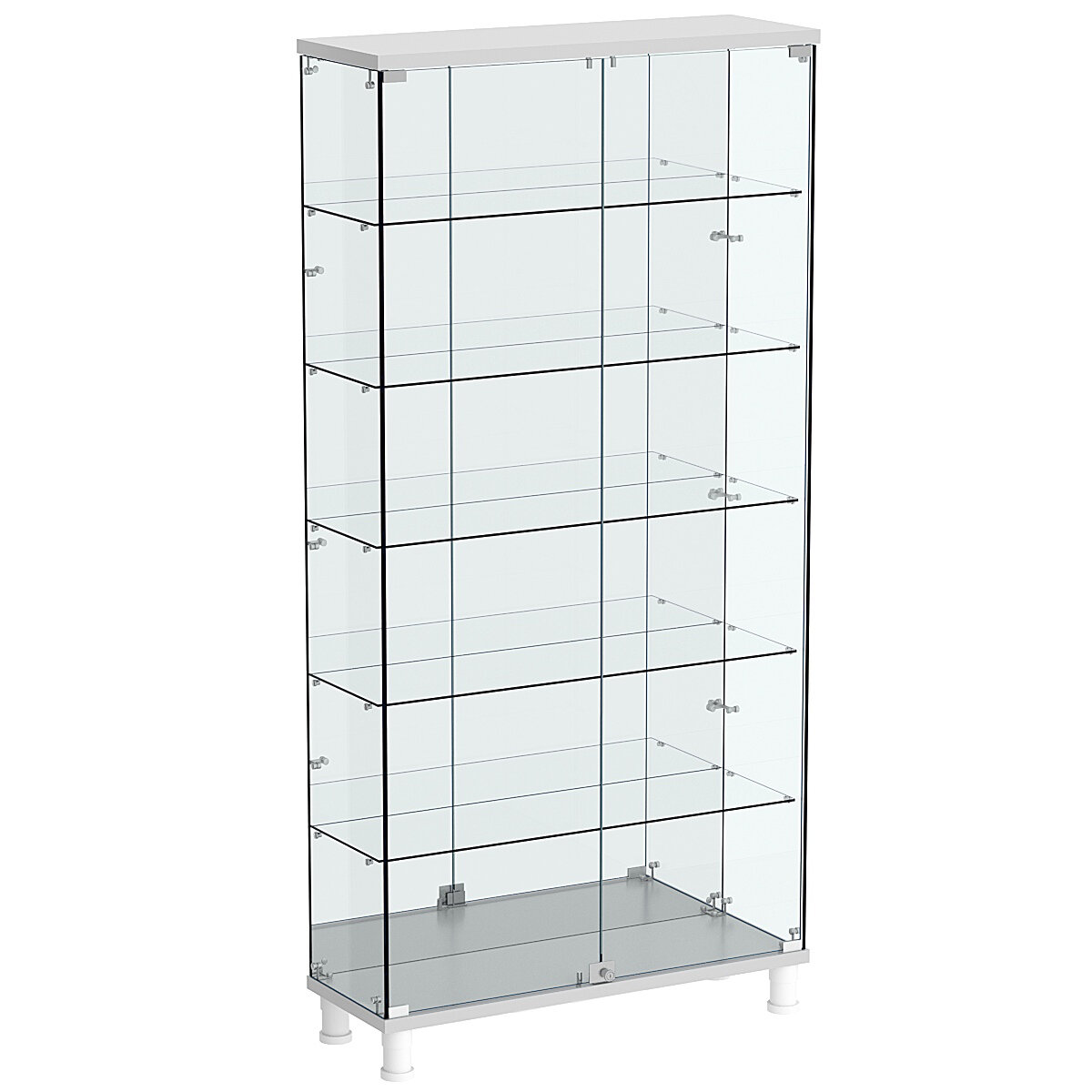 Витрина рондо №3-4 на ножках (задняя стенка зеркало), Серый. Производитель товара - компания ТОБ.