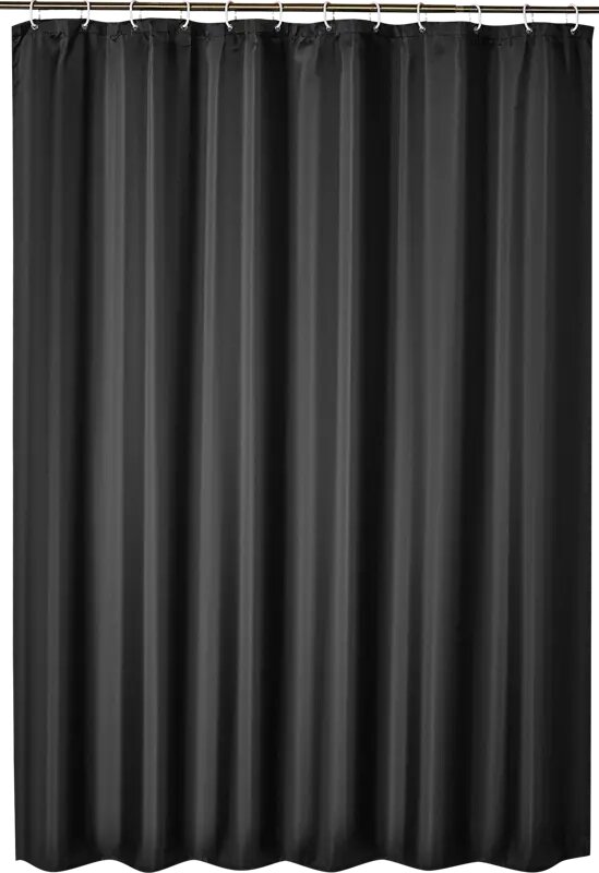 Штора для ванной Swensa Black 180x200 см полиэстер цвет черный