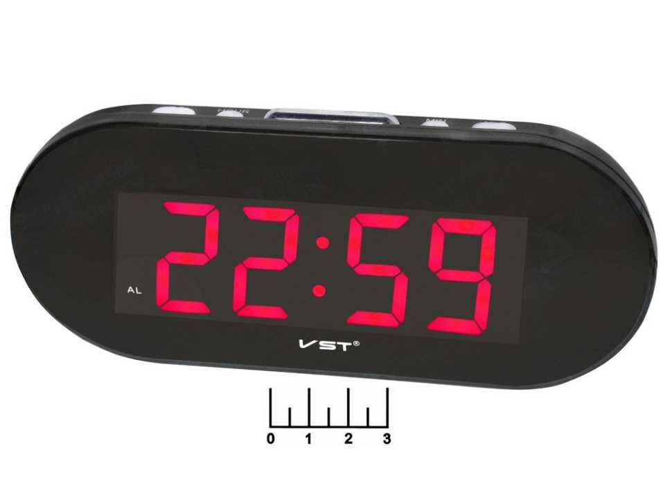 Часы цифровые VST-717-1 красные