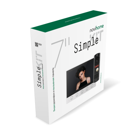 Комплект видеодомофона SIMPLE 7 KIT v.4378, диагональ дисплея — 7”, без функции записи, в комплекте с вызывной панелью