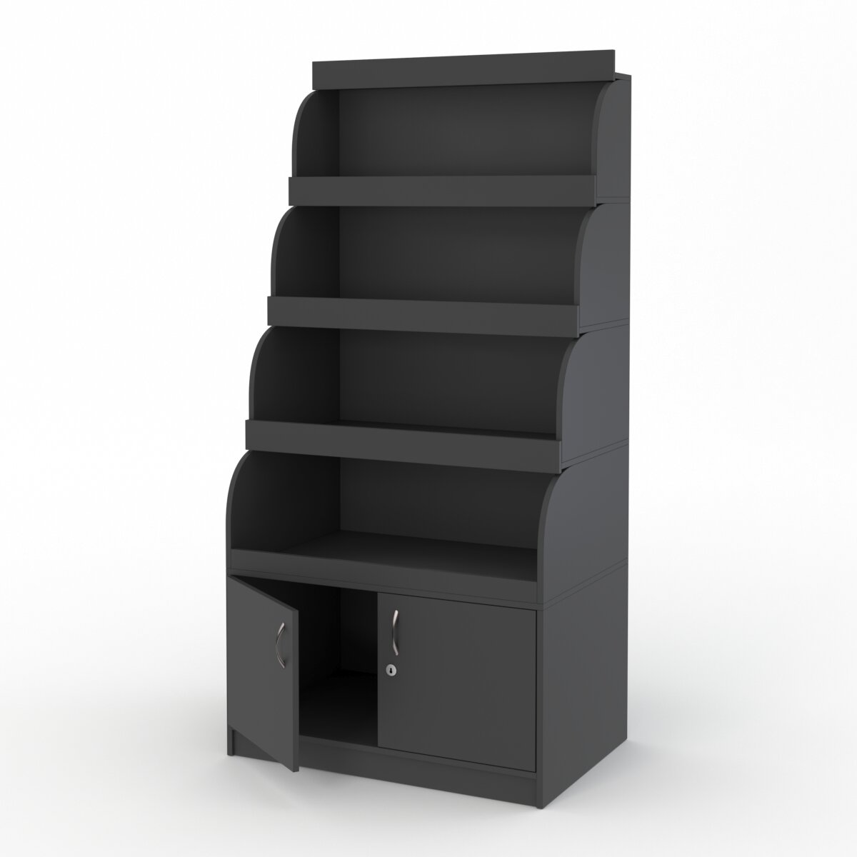 Стеллаж "браво" №2, Черный. Производитель товара - компания Westcom.