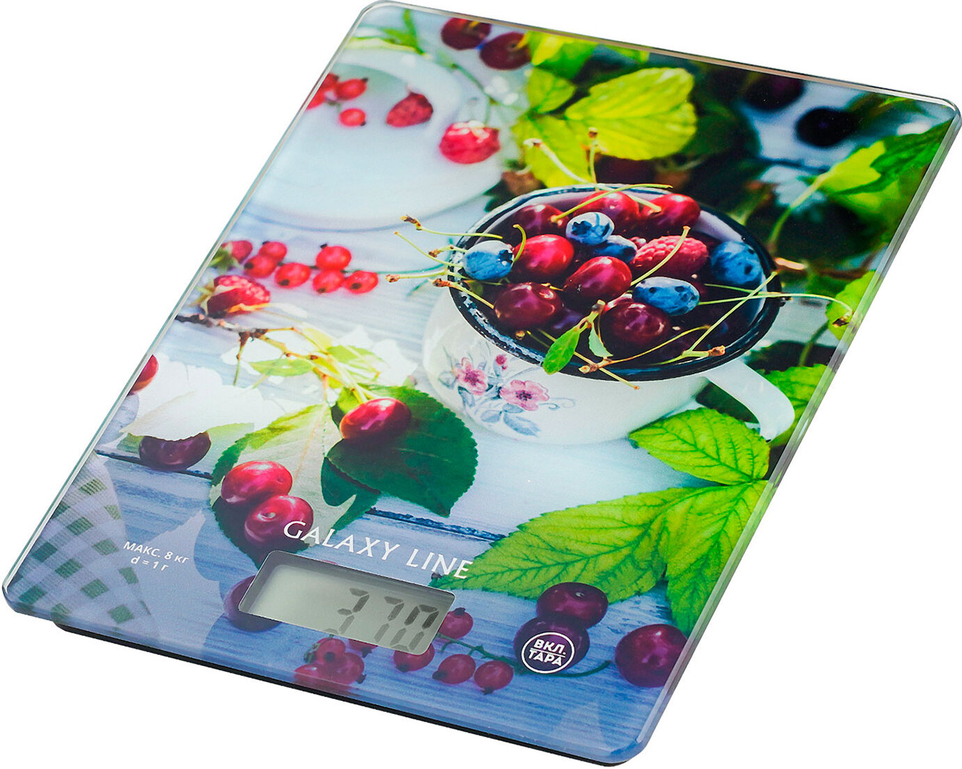 Кухонные весы Galaxy Line GL 2818, стекло, предел взвешивания 8кг, точность 1г