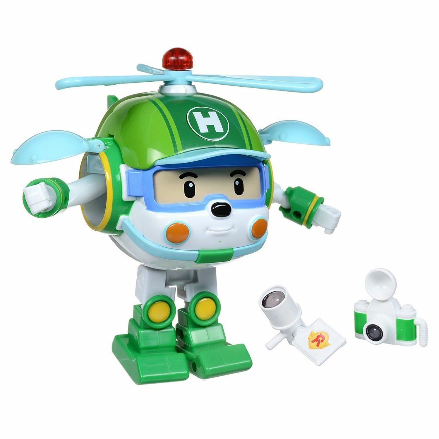 Хэлли трансформер Robocar Poli (12,5 см) свет + инструменты 83096