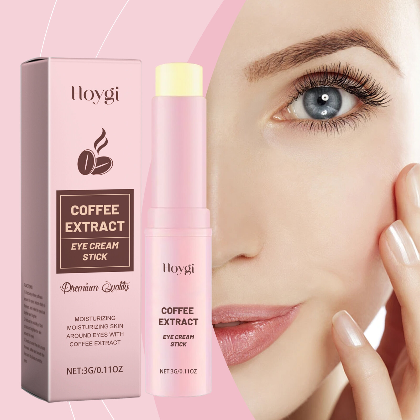 Крем-стик для глаз с кофеином, укрепляющий и осветляющий кожу вокруг глаз, увлажняющий и питательный крем-стик для деликатного ухода за кожей вокруг глаз