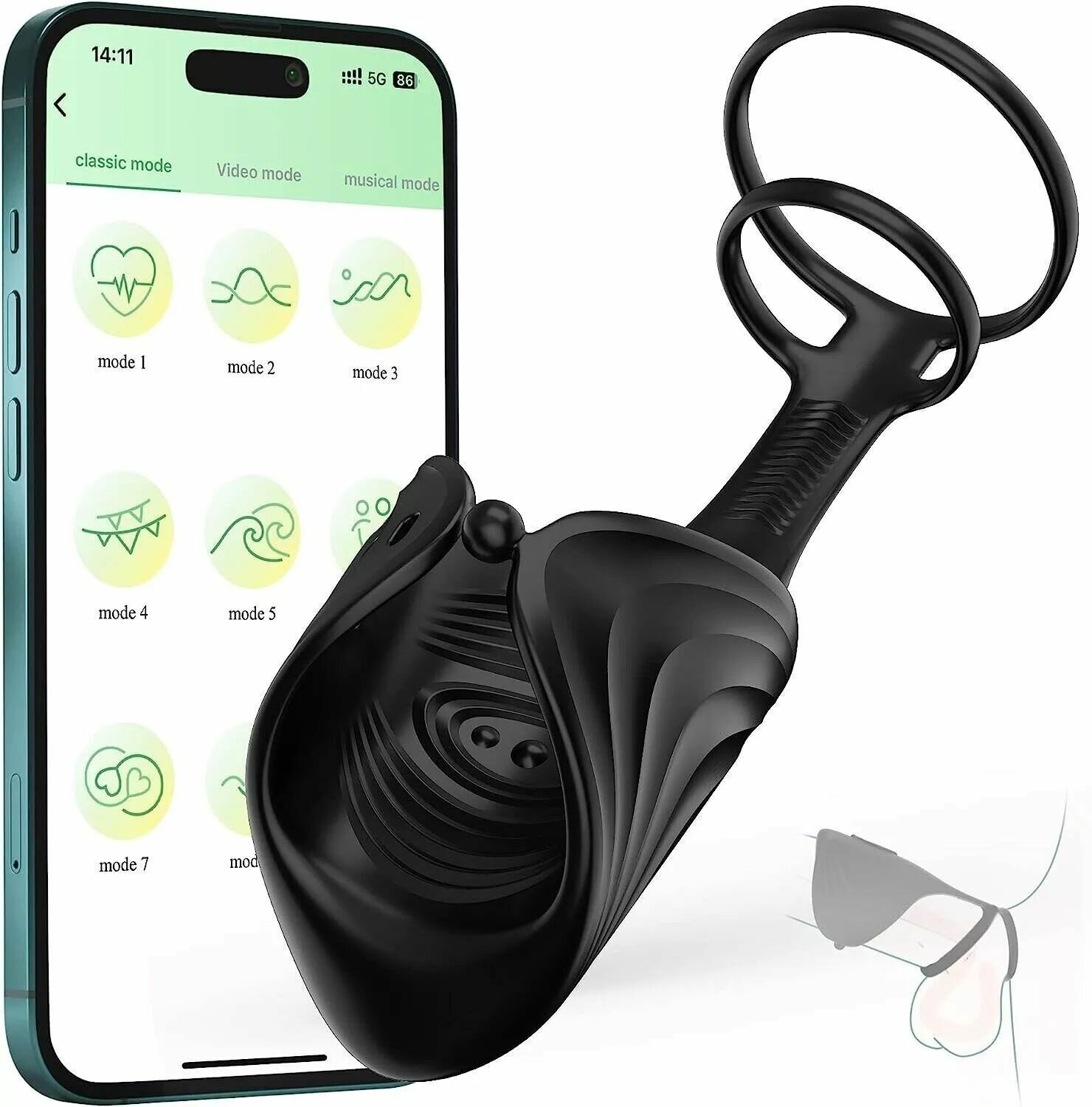 Вибрирующий массажер для головки пениса мужской мастурбатор и стимулятор головки