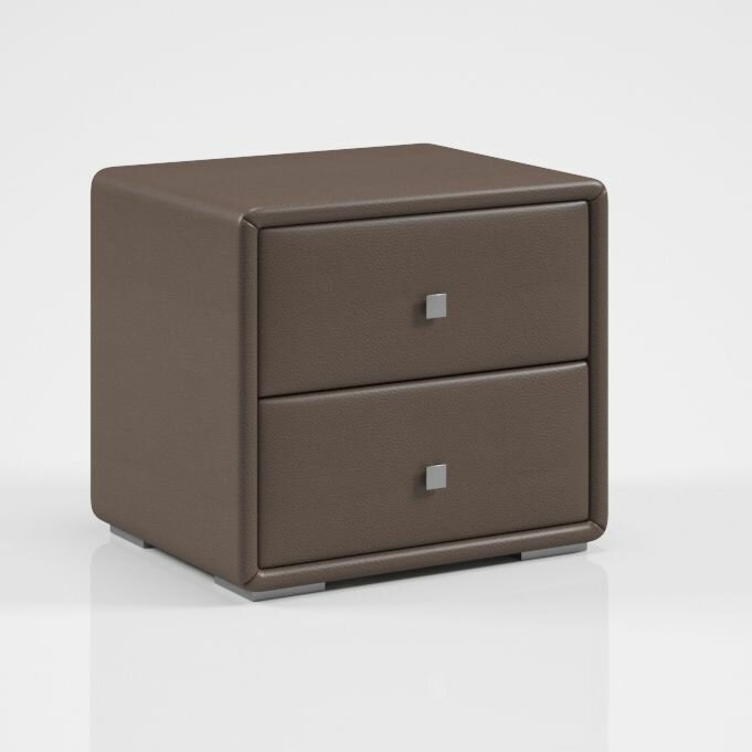 Тумба "Твиcт" в экокоже коричневая