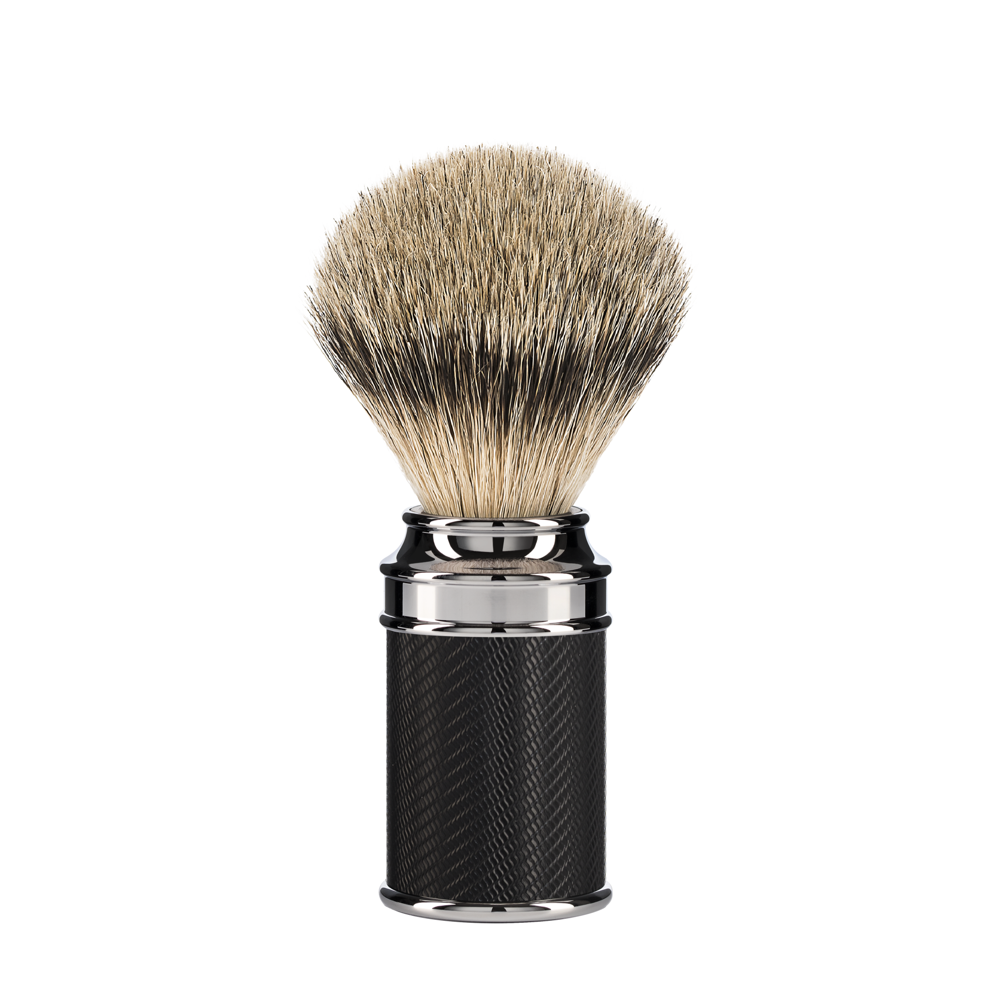 Помазок MUEHLE TRADITIONAL, барсучий ворс высшей категории Silvertip, черный хром (091 M 89 BLACK)