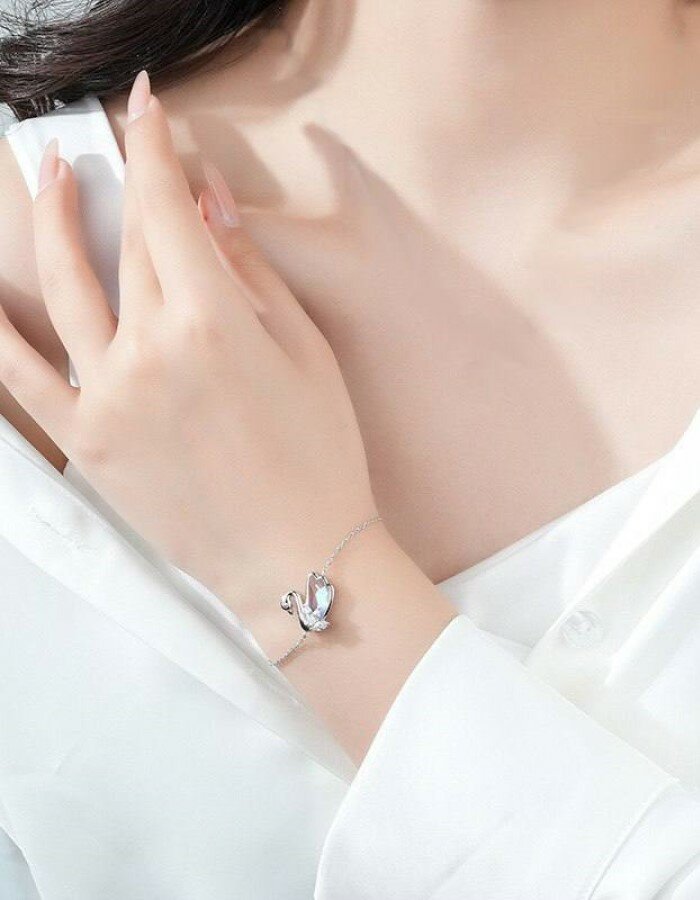 Браслет-цепочка, кристалл