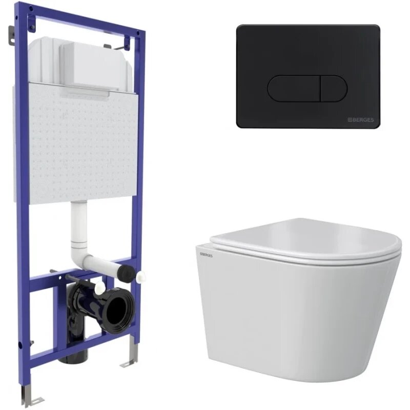 Комплект подвесной унитаз Berges Vita + система инсталляции Berges Novum D5 043376