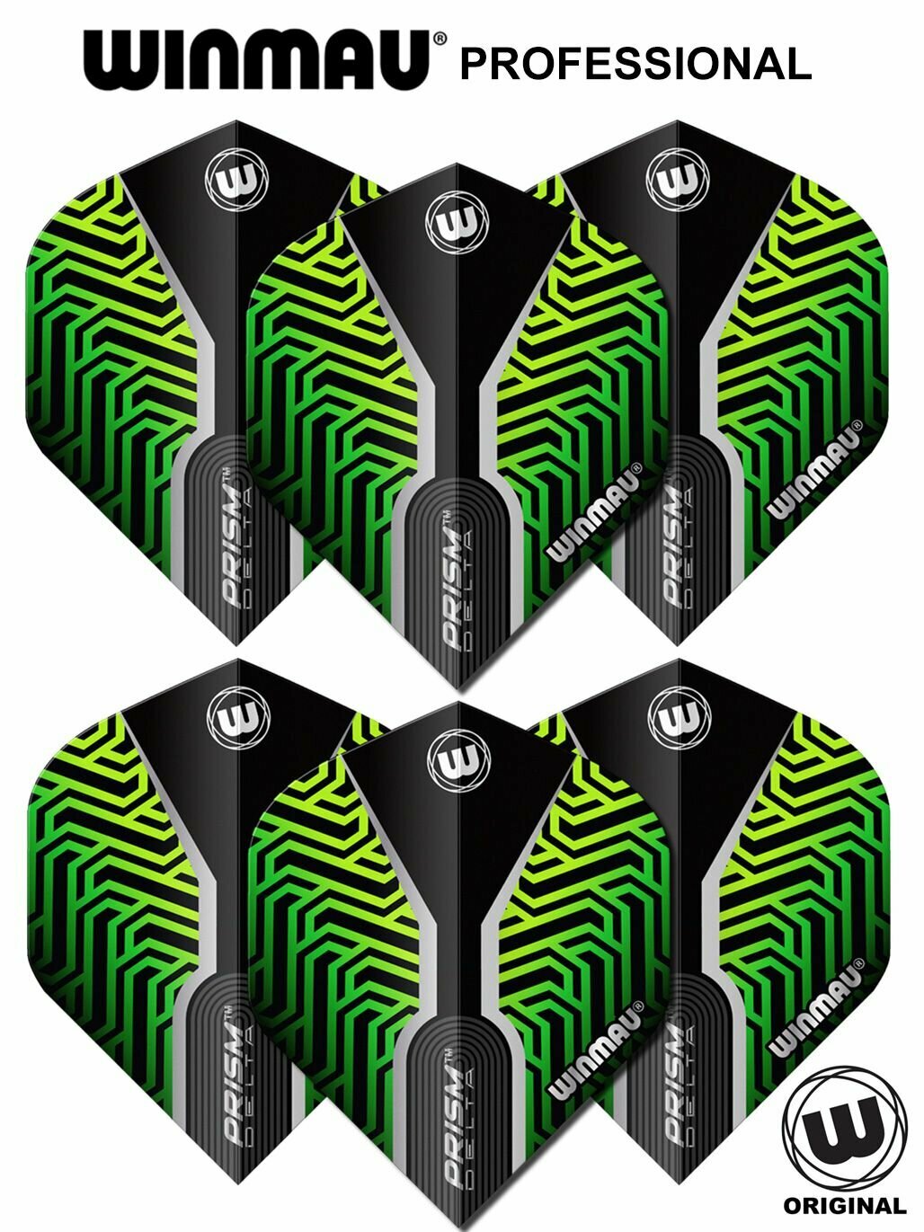 Профессиональные оперения 6шт для дротиков Winmau Prism Delta (6915.287) Kairos. Оперения Дартс.
