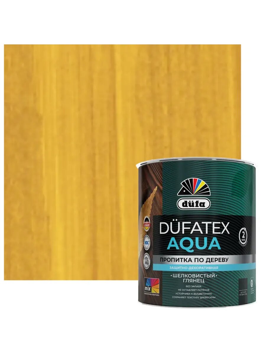 Пропитка для дерева водная цвета сосна Dufatex aqua 0.75 л, Россия