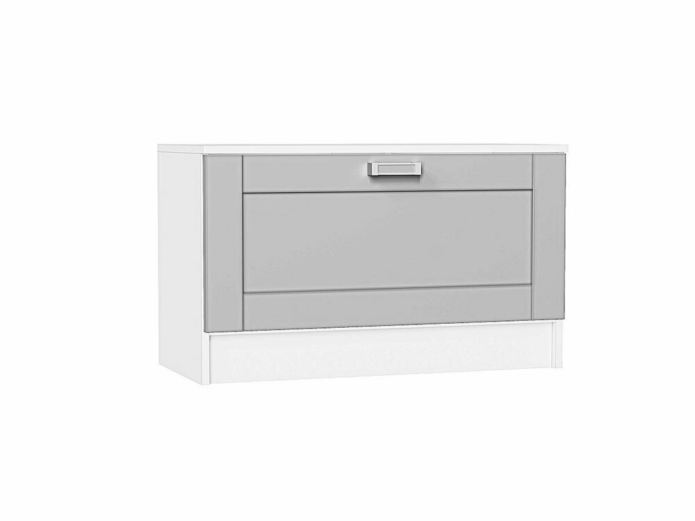 VVT Тумба Стиль ТБ-800 Белый, Grey Silk, Лофт