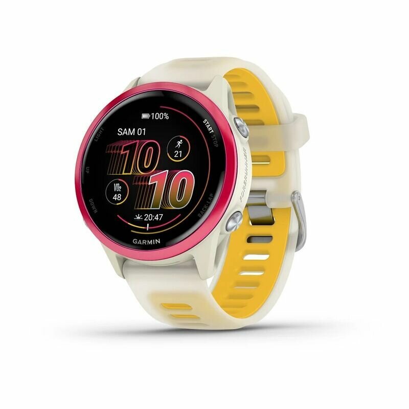 Часы Garmin Forerunner 570 42mm Bone Raspberry Mango — фото 1