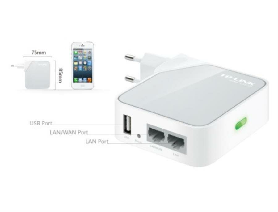 TP-Link TL-WR710N Wi-Fi точка доступа, 802.11n, 150 Мбит/с, маршрутизатор, коммутатор 2xLAN, USB
