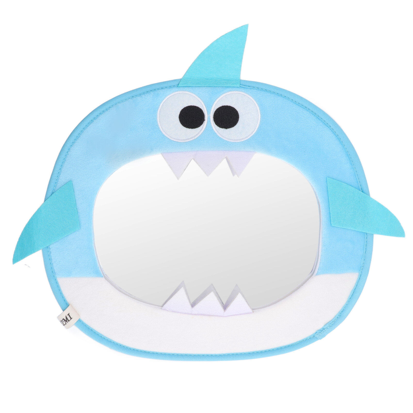 Детское автомобильное зеркало заднего вида с мультяшным рисунком, зеркало для детского автокресла, акриловое автомобильное зеркало заднего вида для заднего сиденья, украшение для автомобиля в виде акулы.