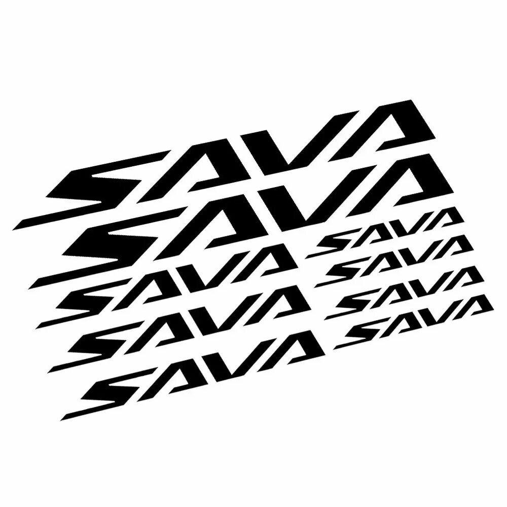 Наклейки на раму велосипеда SAVA, черные