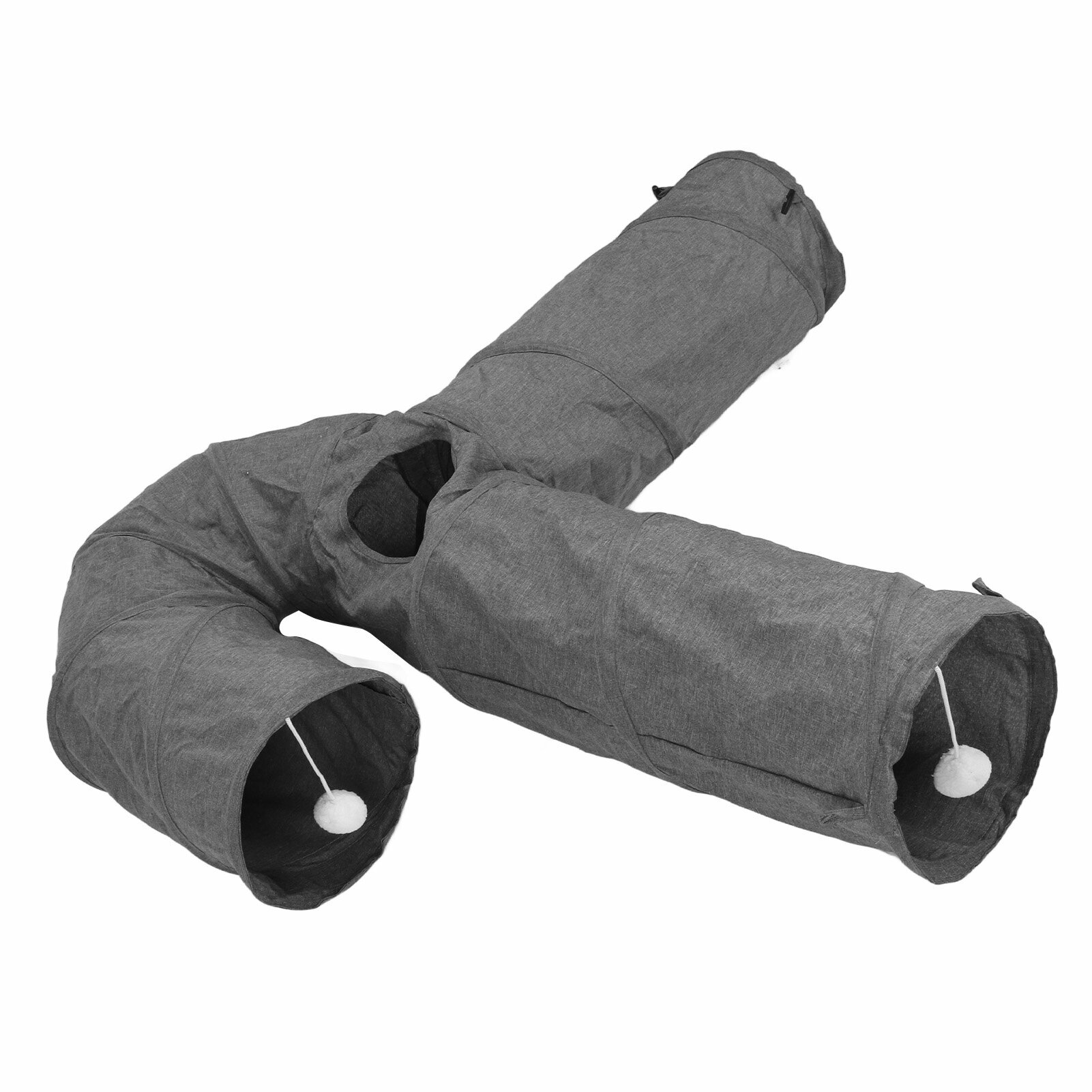 Трехсторонний туннель для кошек, безопасный, прочный, износостойкий, складной, для ежедневных прогулок с котятами.