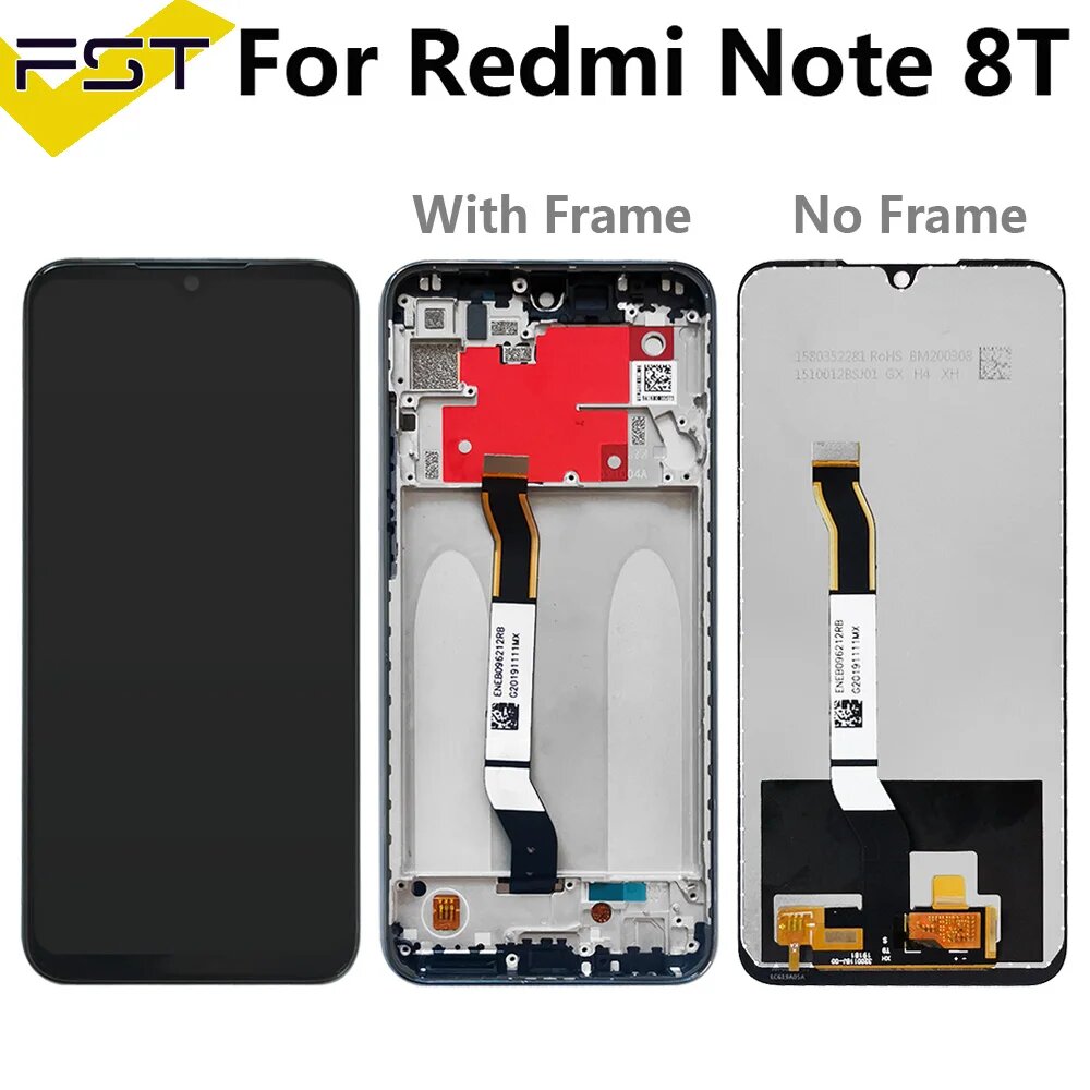 Оригинальный ЖК-дисплей для Xiaomi Redmi Note 8T, ЖК-дисплей, дигитайзер сенсорного экрана в сборе, запасные части для Redmi Note 8 T Note 8T With Frame