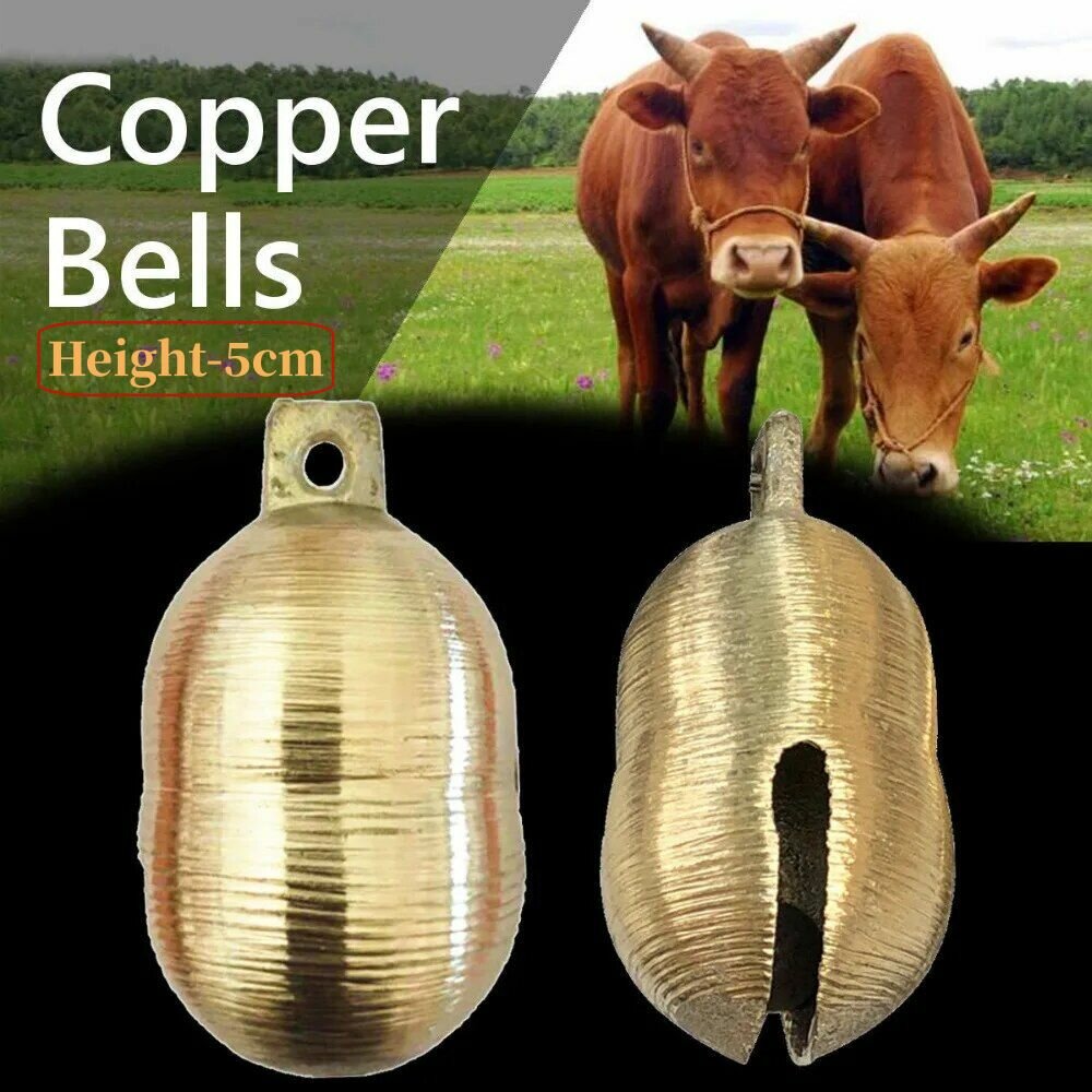 1 шт, Овальный медный колокольчик используется для выпаса скота, лошадей, овец, собак, пастбищ, животных, чтобы избежать потери.-Праздничные подарки
