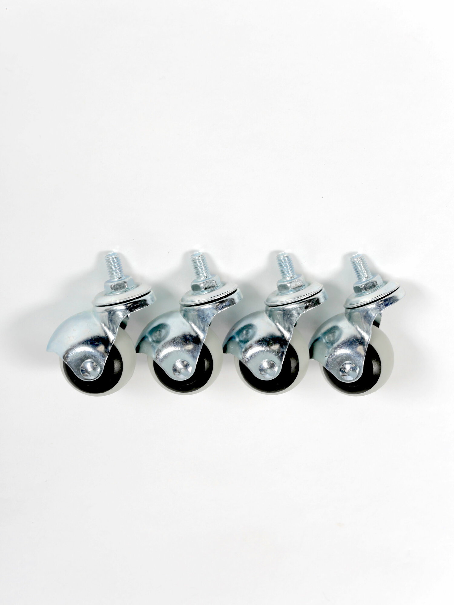 Комплект усиленных колес Elementto, для мебели, поворотные, серебристые, 4 шт