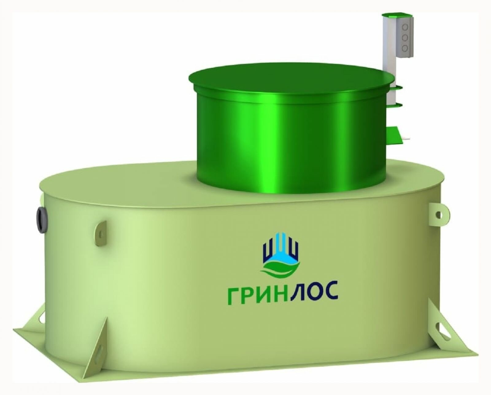 Септик для дома гринлос Аква 3 низкий корпус Пр (0.6 м3/сут, с насосом, на 3 человек)