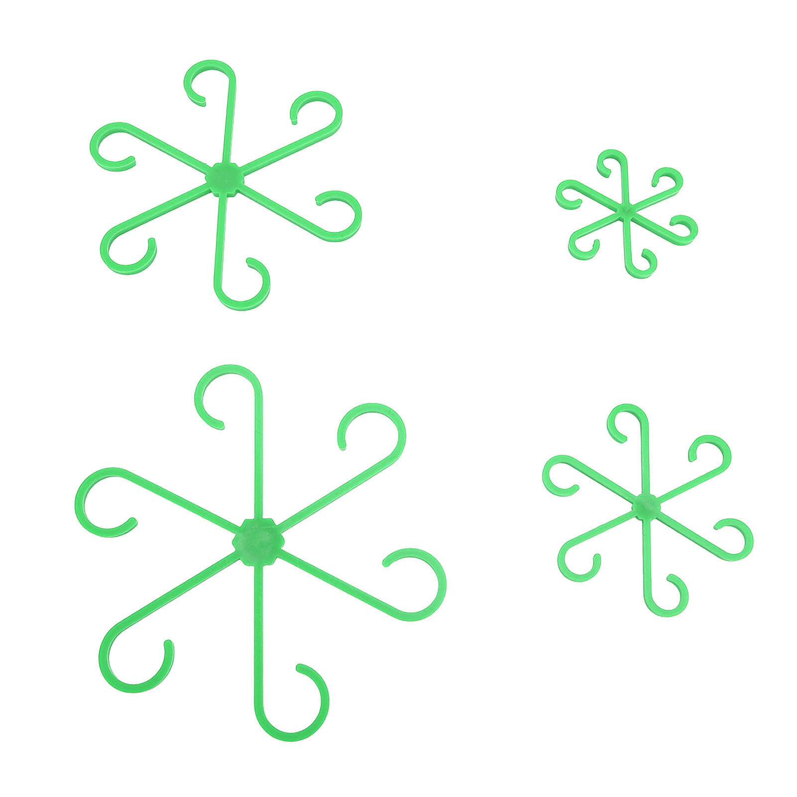 4 шт. набор держателей для стеблей растений 4 разных размера водонепроницаемые многоразовые портативные зажимы для поддержки лозы для вьющихся растений зеленые