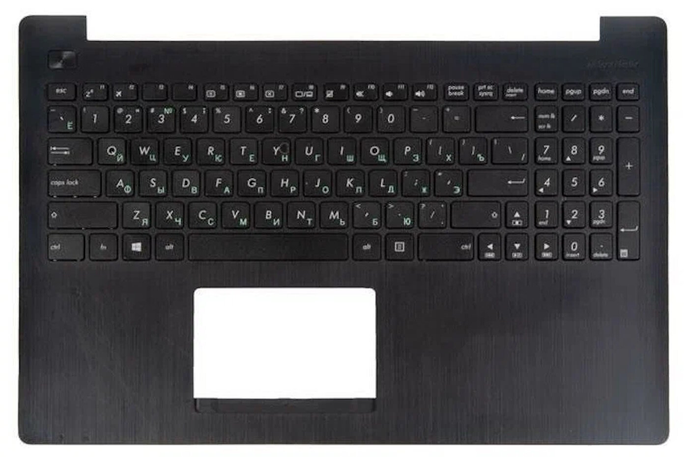 Клавиатура для ноутбука Asus X555, X555L, X555LD, X555LN черная, верхняя панель в сборе (черная)