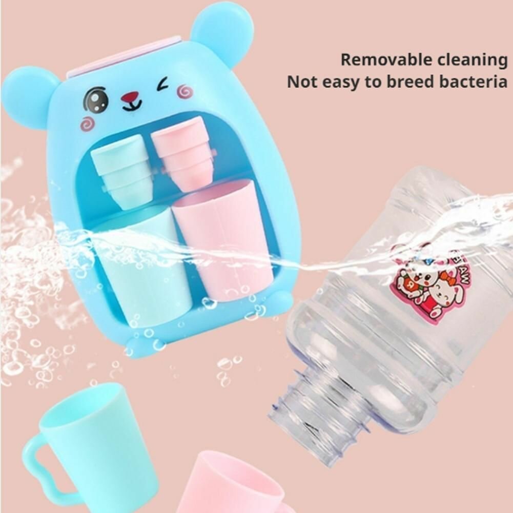 Кулер для воды детский настольный зайчик розовый, мини-диспенсер для ребёнка