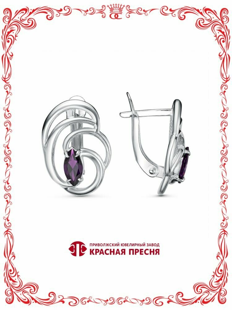 Серьги, фианит