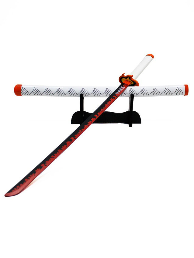 Катана Кёджуро Ренгоку с подставкой из Demon Slayer (металл)