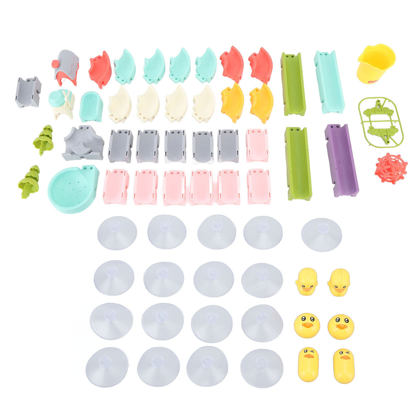 Набор игрушек для ванны с водяными горками Утка , 62 шт, развлечение для купания для малышей, настенная дорожка с подарками для душа, водные игры для детей